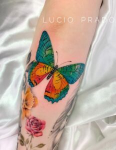 Colorful Butterfly Tattoo